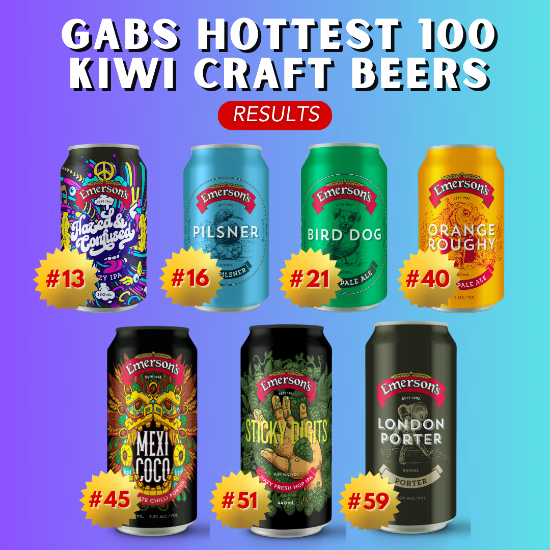 Gabs Hottest 100 Kiwi Craft Beers of 2024 Results – Emerson's NZ